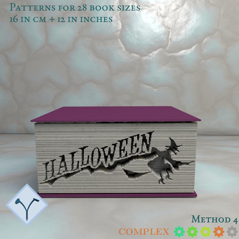 Halloween Witch: Book Folding Pattern Instruction DIY - Etsy