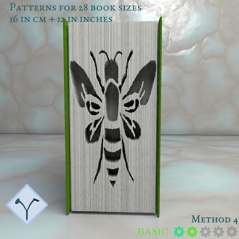 Bee: Book Folding Pattern Instruction DIY Folded Book Art - Etsy