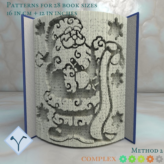 Christmas Santa Claus: Book Folding Pattern Instruction DIY | Etsy
