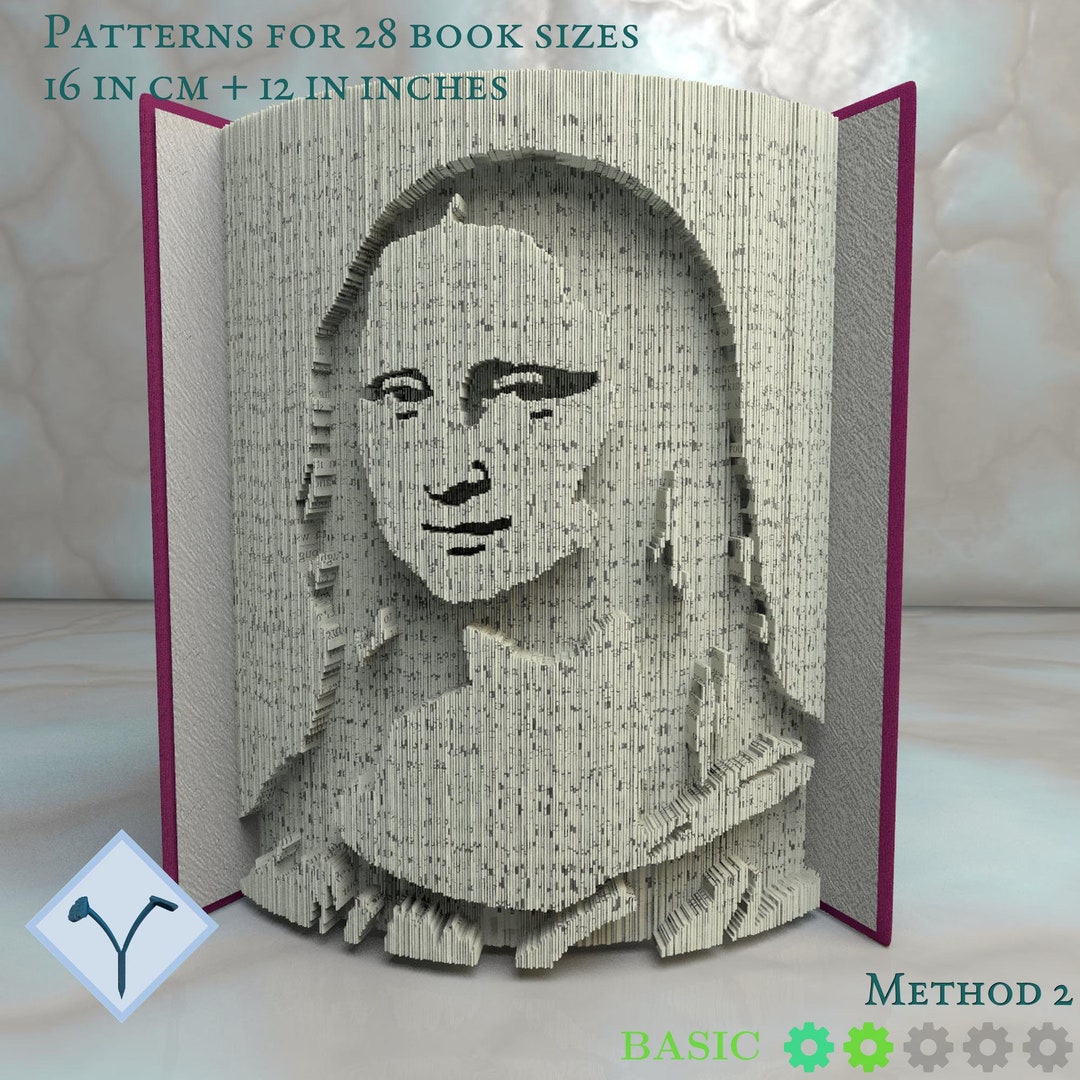 Mona Lisa: DIY Cut & Fold Art, Book Folding Pattern and Instructions ...