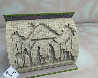 Holy Family Nativity: Book Folding Pattern Instruction DIY | Etsy