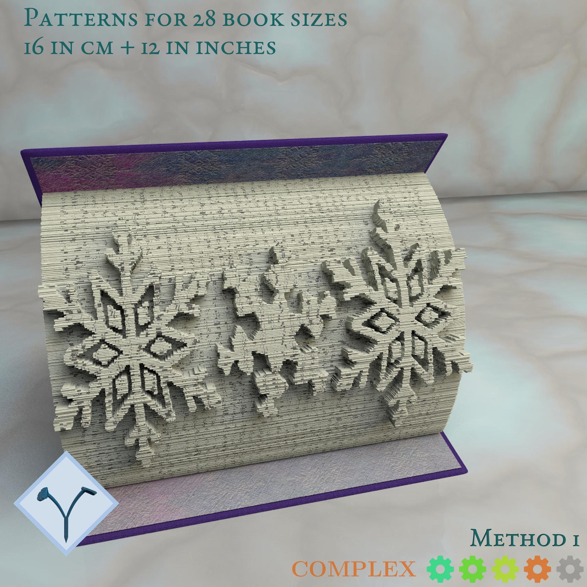 Snowflakes Winter Decor: Book Folding Pattern Instruction | Etsy