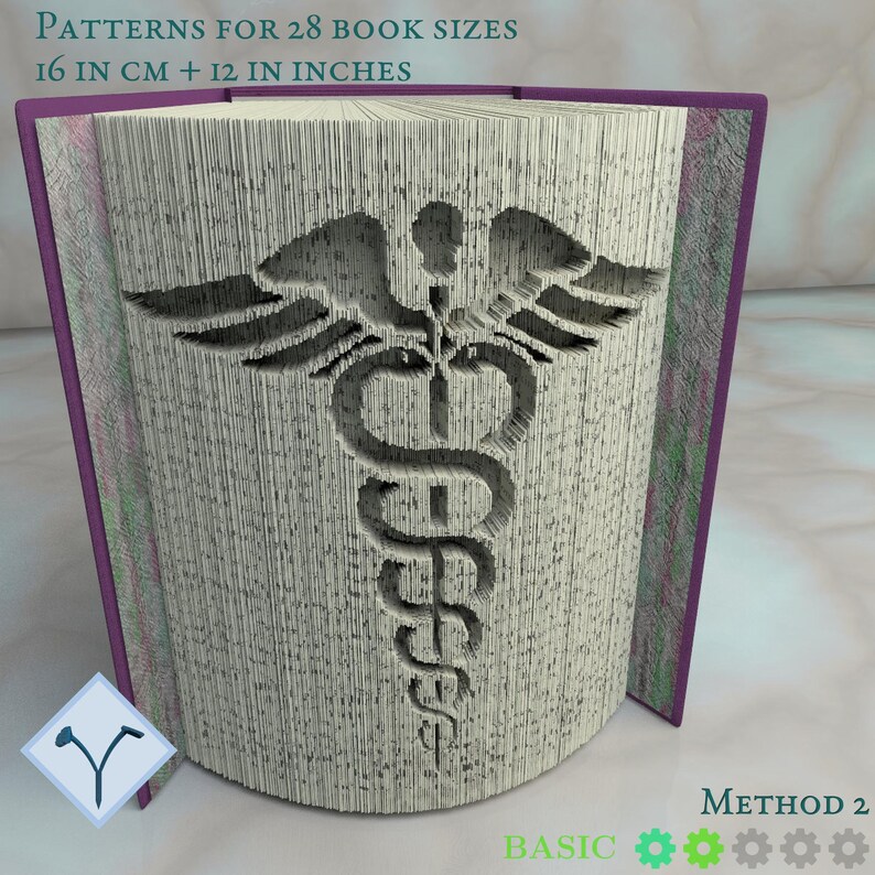 Medicine Symbol: Book Folding Pattern Instruction DIY Folded | Etsy