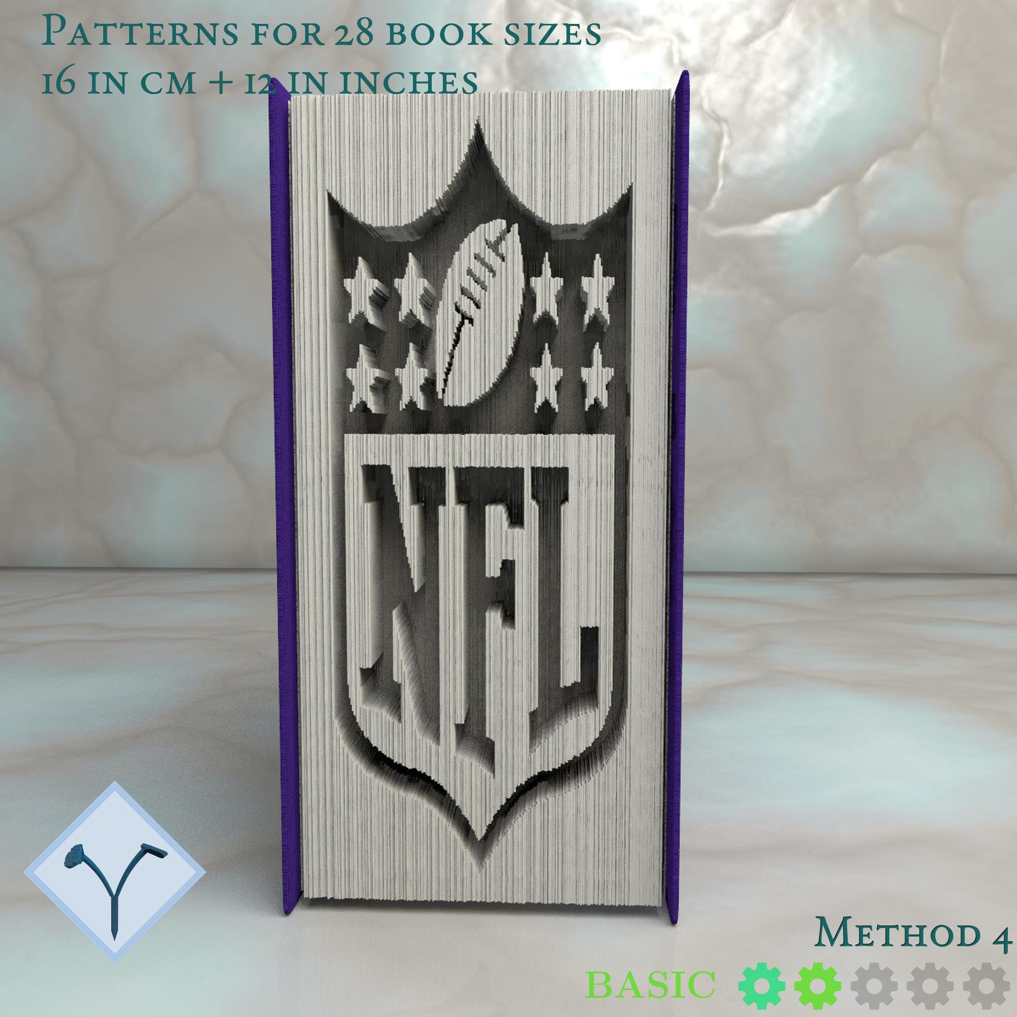 American Football NFL: Book Folding Pattern Instruction DIY - Etsy