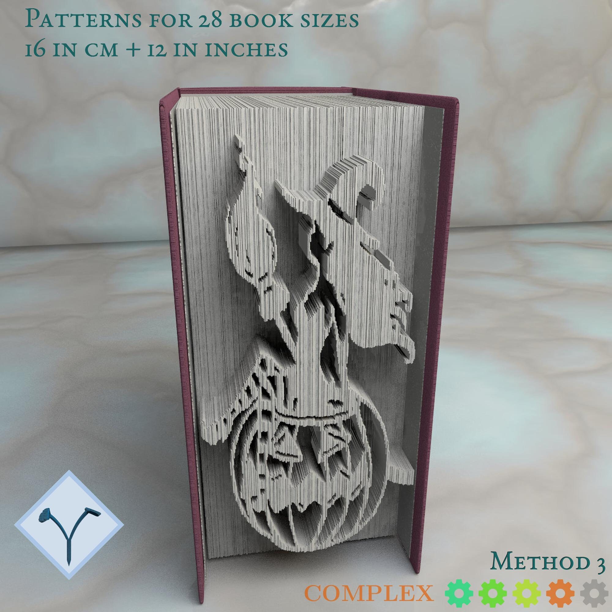 Halloween Witch Pumpkin: Book Folding Pattern Instruction DIY - Etsy