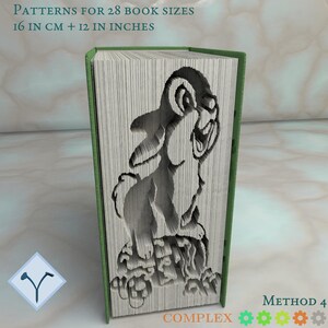 Cute Rabbit: Book Folding Pattern, Instruction DIY Folded Book Art, Cut ...
