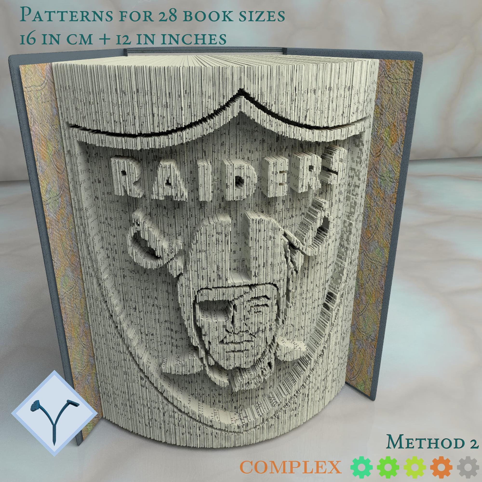 Nfl Team Las Vegas Raiders: Book Folding Pattern - Etsy