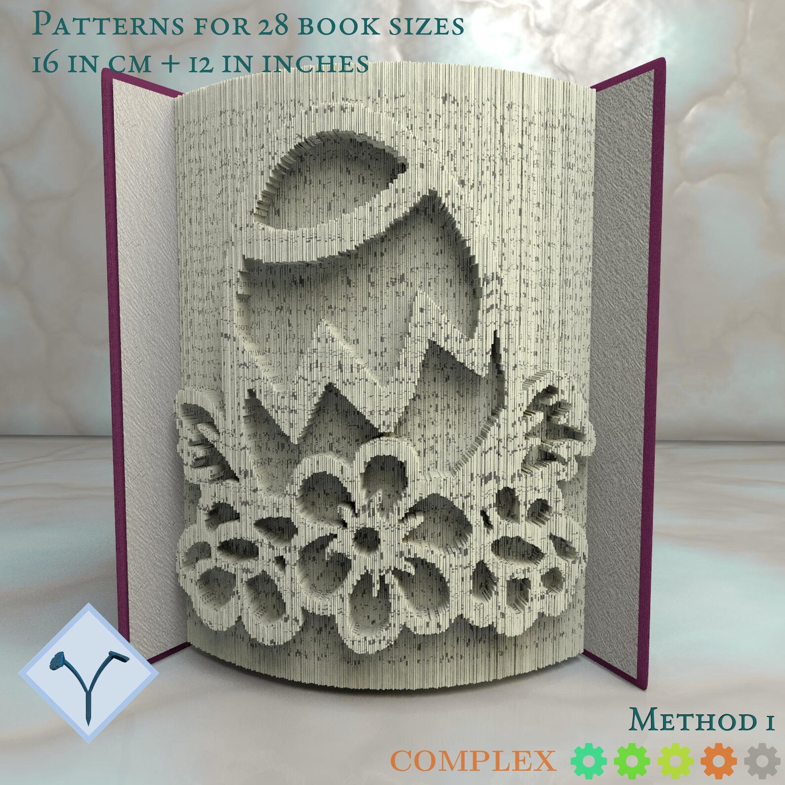Easter Egg: Book Folding Pattern, Instruction DIY Folded Book Art, Cut ...