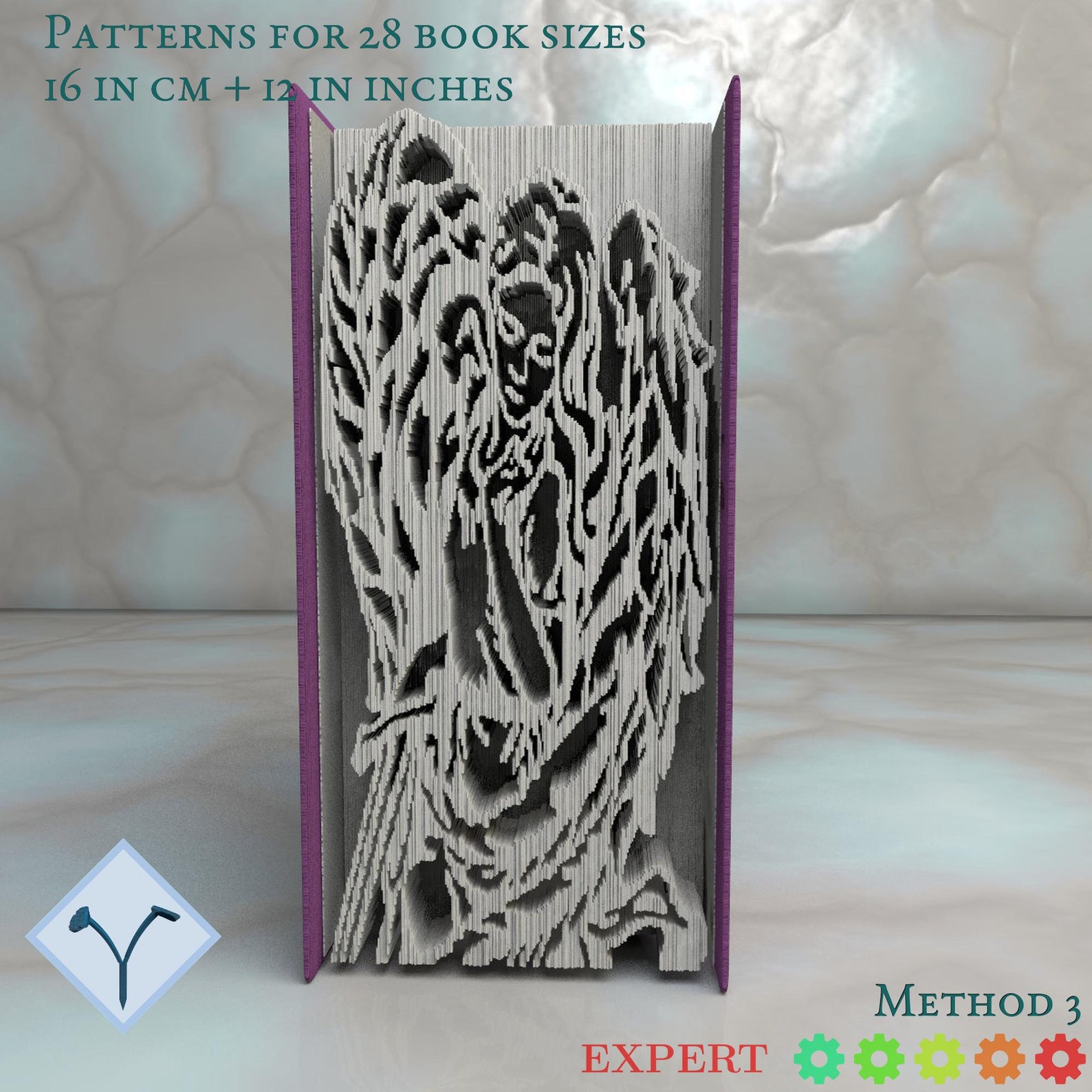 Guardian Angel: Book Folding Pattern Instruction DIY Folded | Etsy