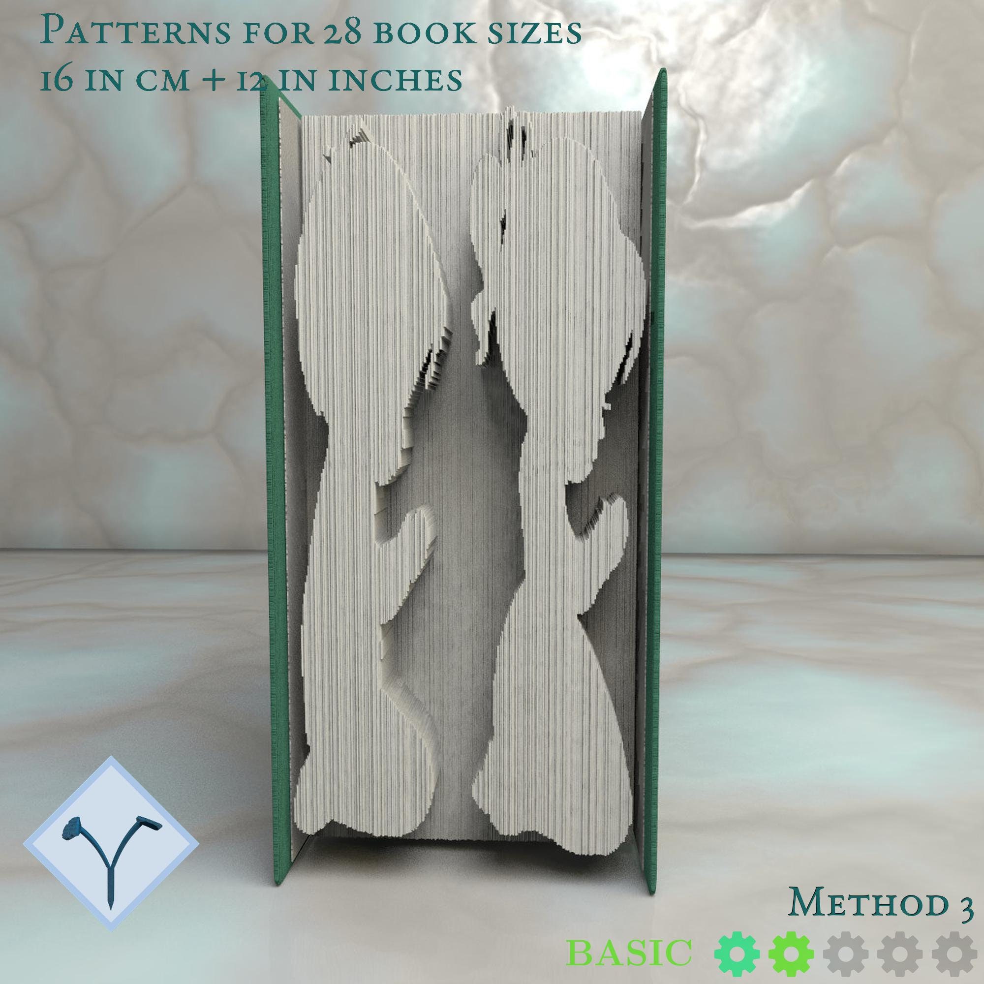 Praying Children: DIY Cut & Fold Art, Book Folding Pattern and ...