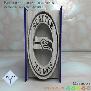 NFL Seattle Seahawks: Book Folding Pattern, Instruction DIY Folded Book ...