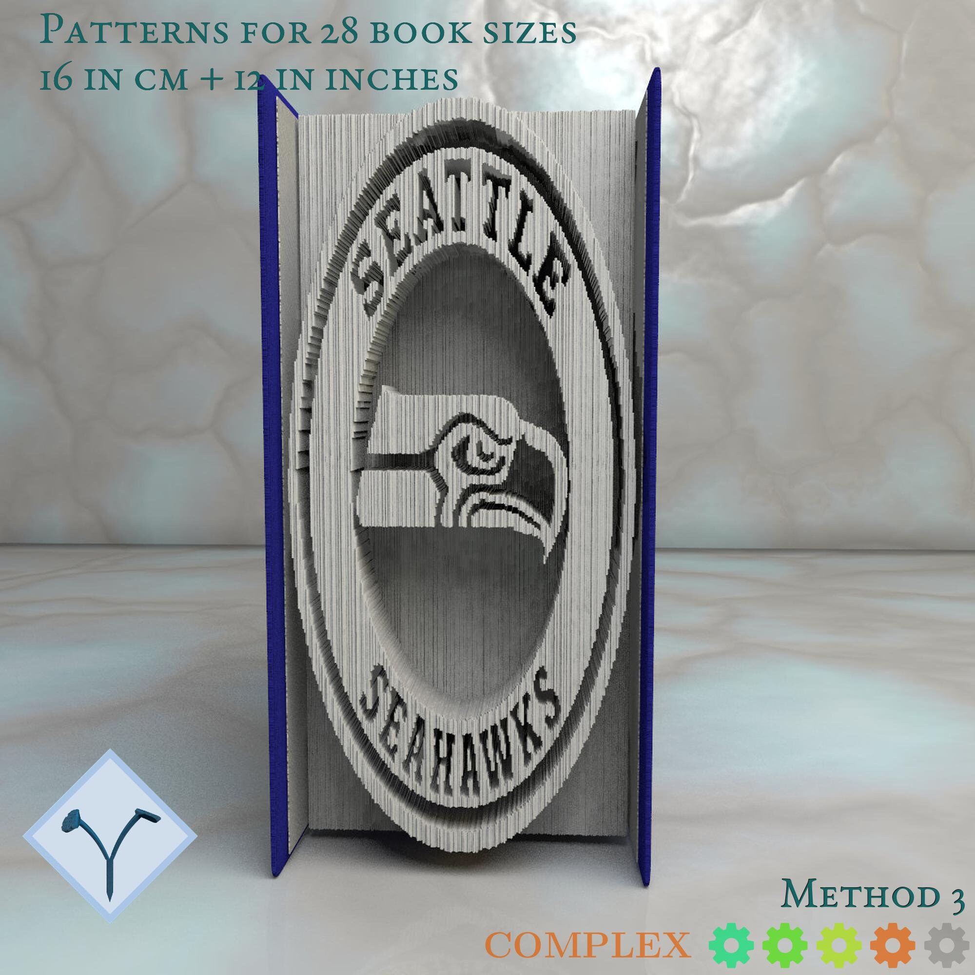 NFL Seattle Seahawks: Book Folding Pattern Instruction DIY - Etsy
