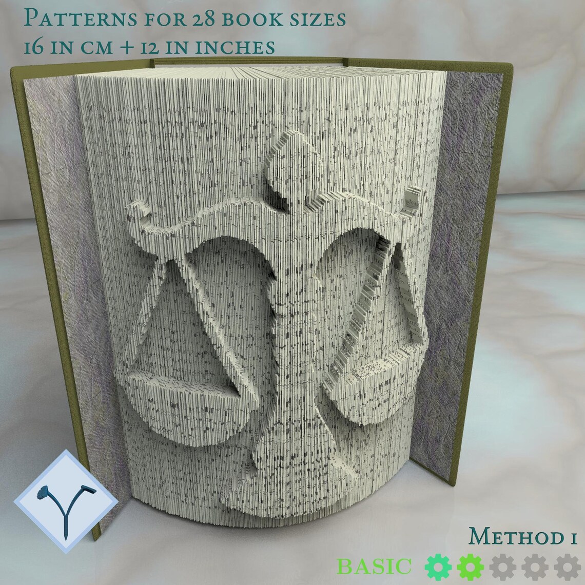Judge Law Justice Scale: Book Folding Pattern Instruction - Etsy