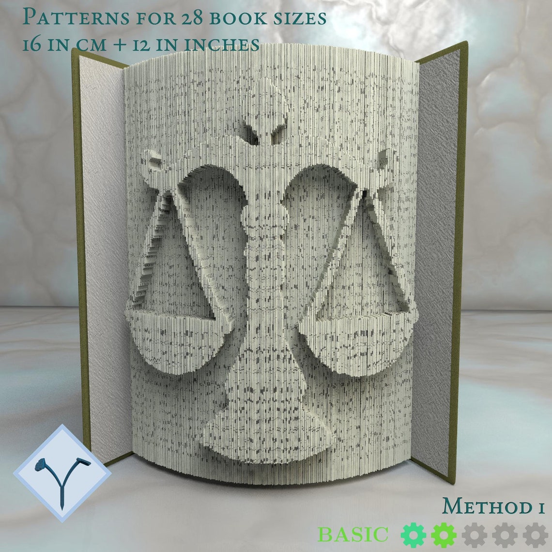 Judge Law Justice Scale: Book Folding Pattern Instruction - Etsy