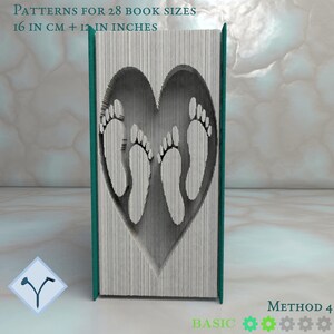 Twins Baby's Feet: Book Folding Pattern, Instruction DIY Folded Book ...