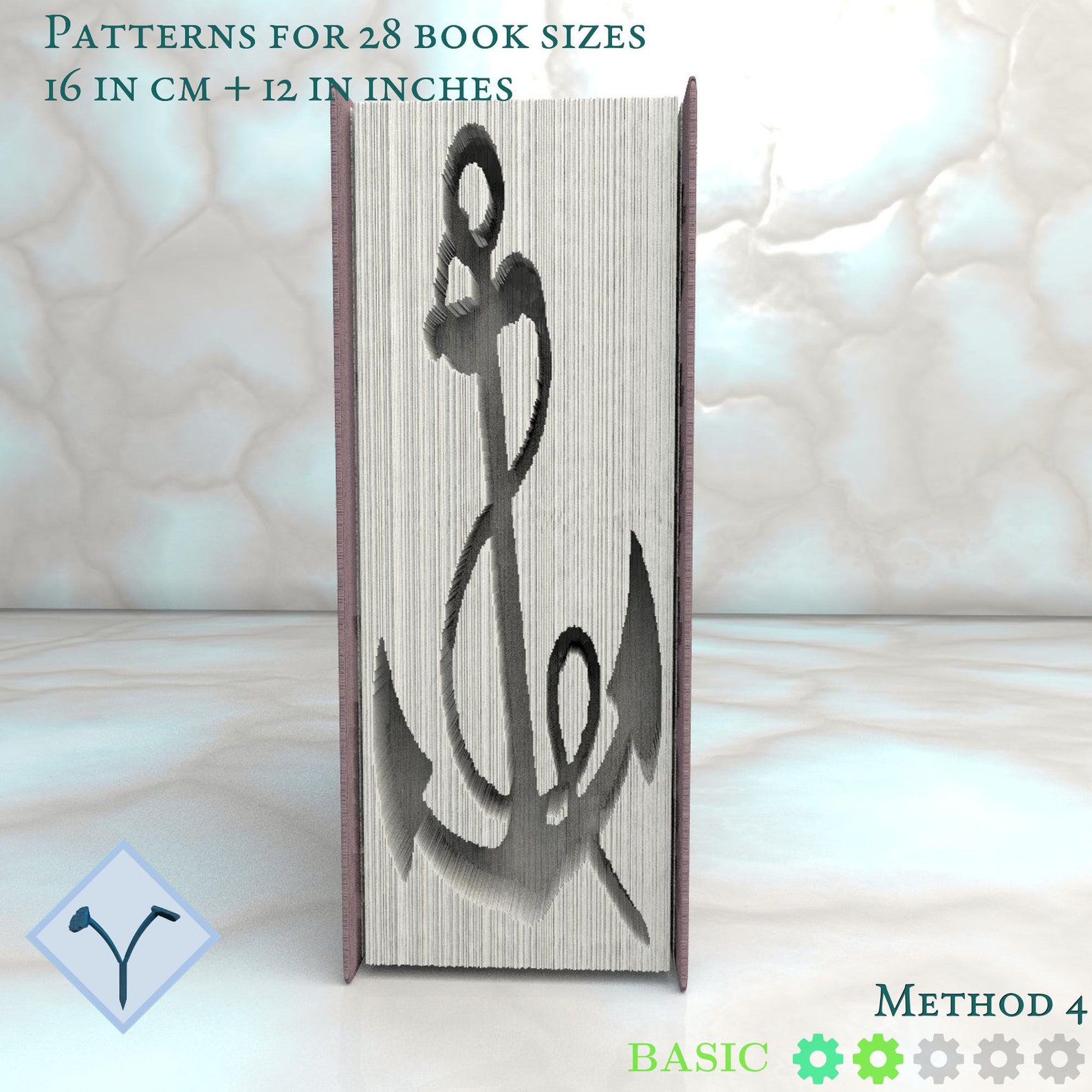 Anchor: Book Folding Pattern Instruction DIY Folded Book Art | Etsy