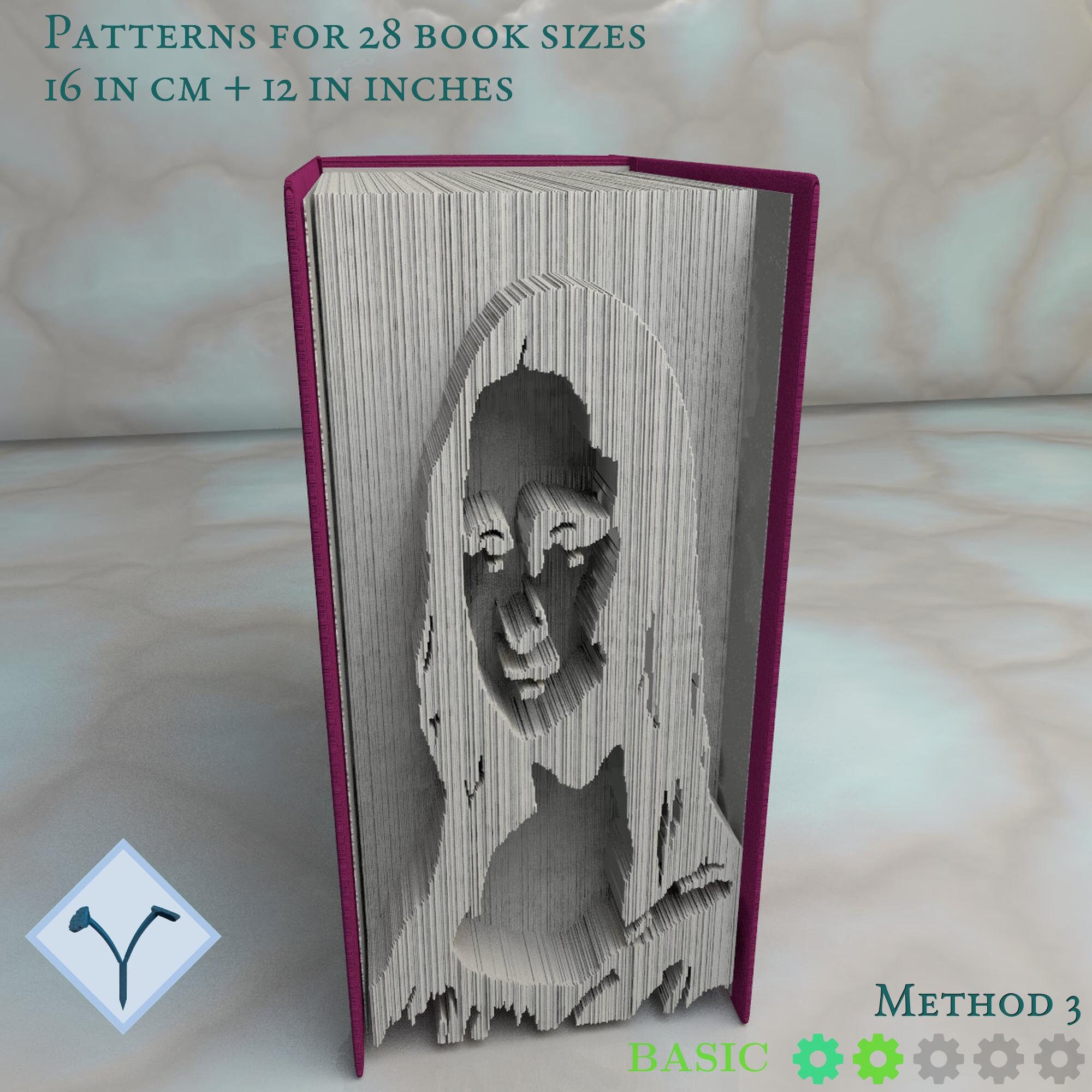 Mona Lisa: DIY Cut & Fold Art, Book Folding Pattern and Instructions ...