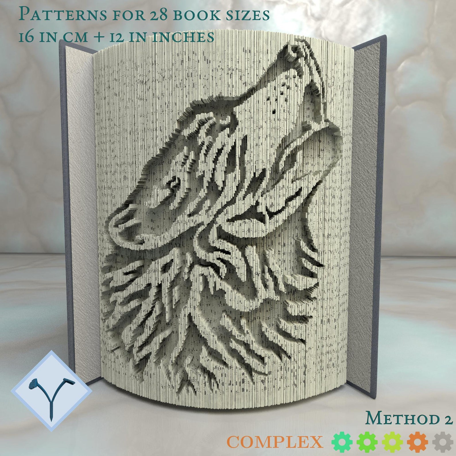 Wolf: DIY Cut & Fold Art, Book Folding Pattern and Instructions (PDF ...