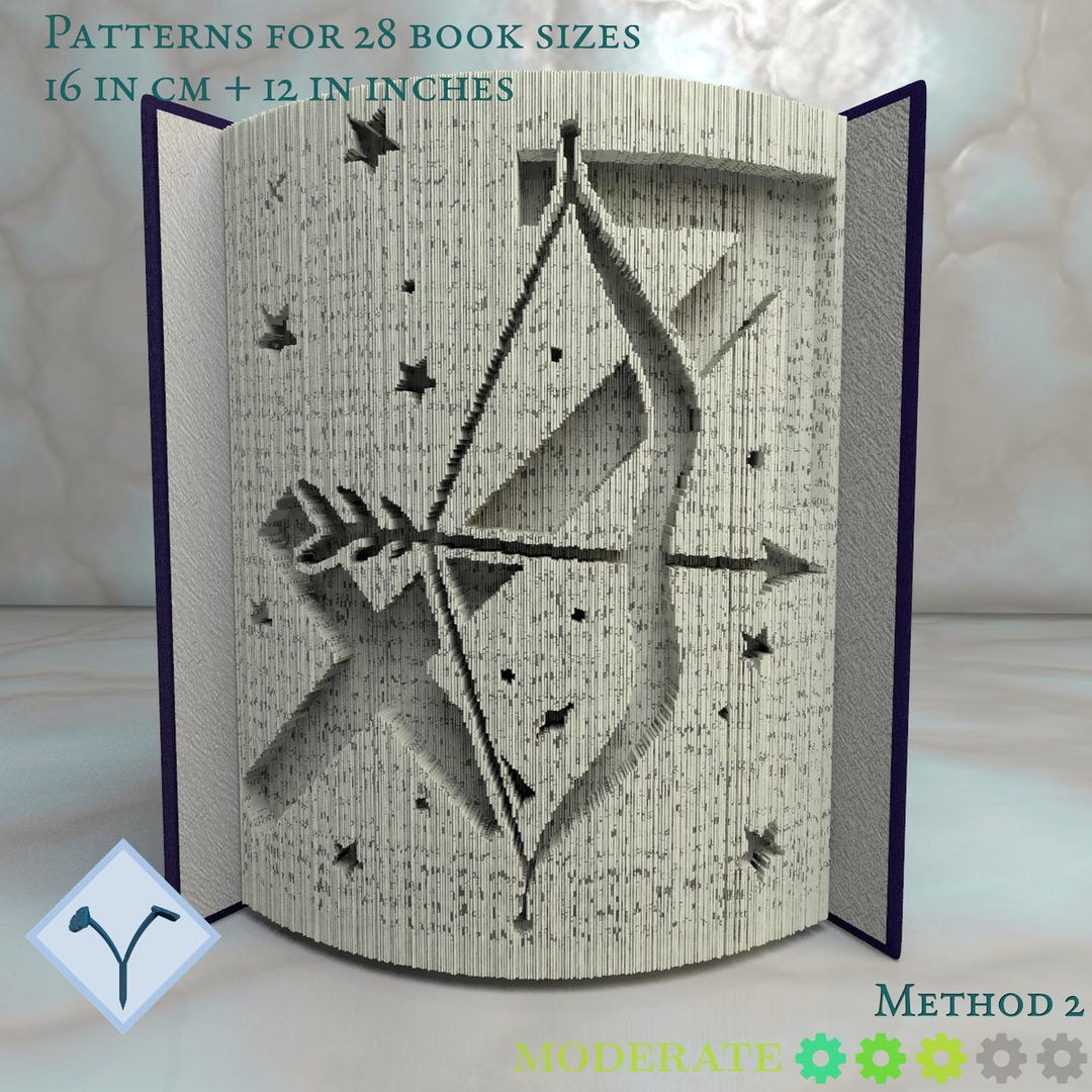 Zodiac Symbol - Sagittarius: Book Folding Pattern, Instruction DIY ...