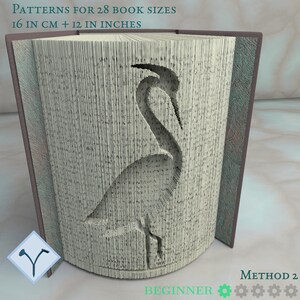 Crane Standing in Water: Book Folding Pattern, Instruction DIY Folded ...