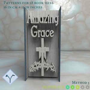 Cross - Amazing Grace: Book Folding Pattern, Instruction DIY Folded ...