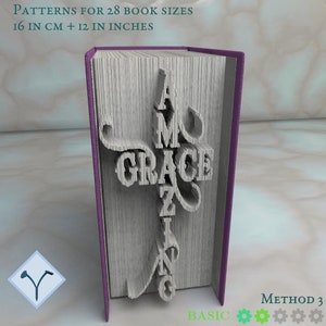 Amazing Grace Book Folding Art Pattern – DIY Cross Design (PDF) - Etsy