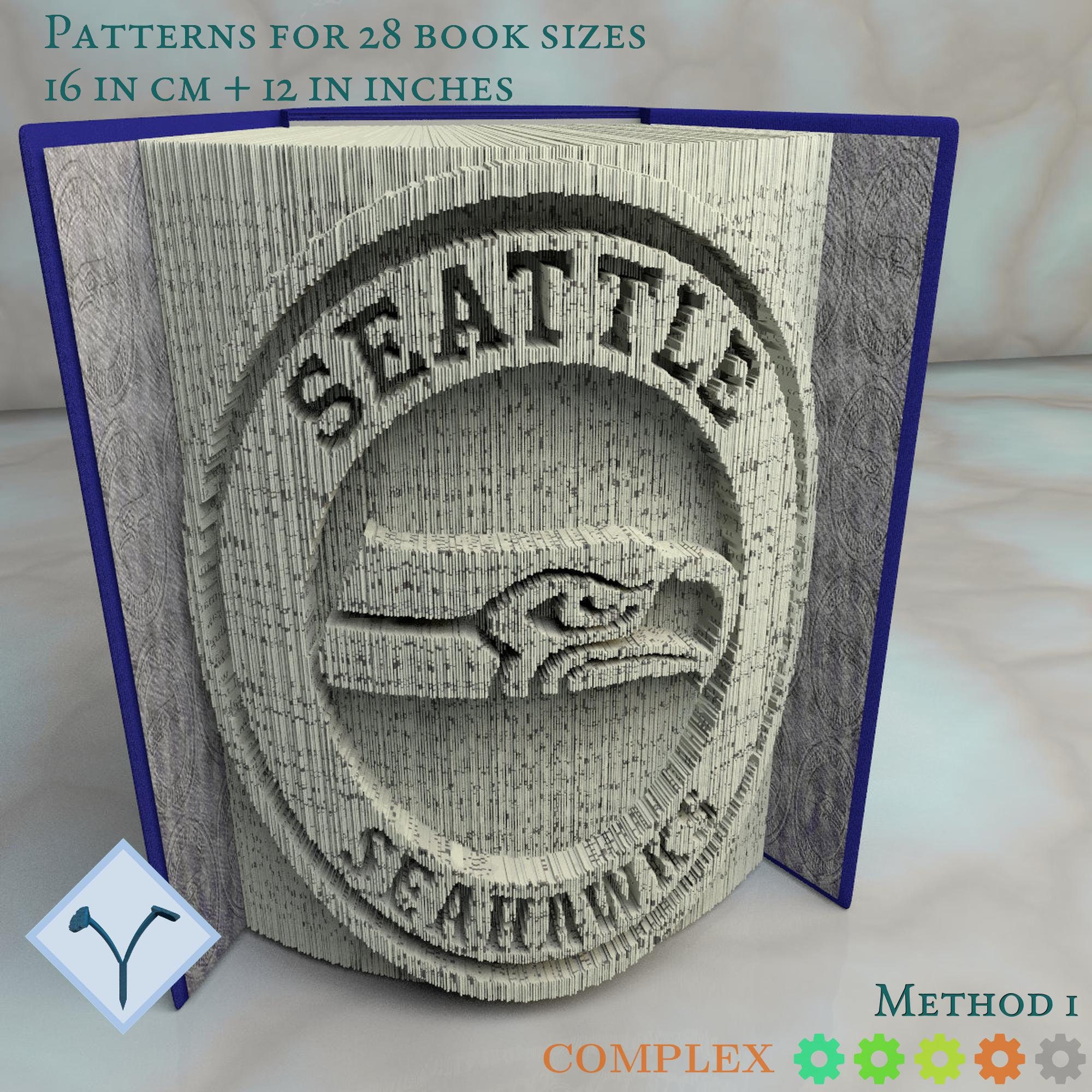 NFL Seattle Seahawks: Book Folding Pattern Instruction DIY - Etsy