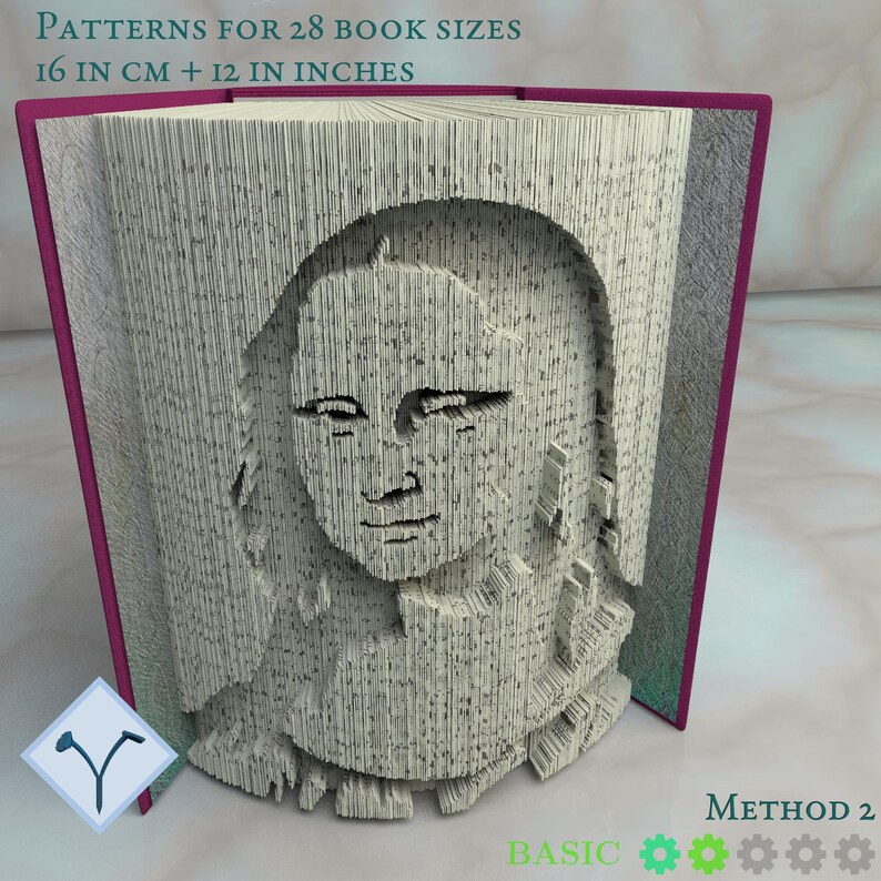 Mona Lisa: DIY Cut & Fold Art, Book Folding Pattern and Instructions ...