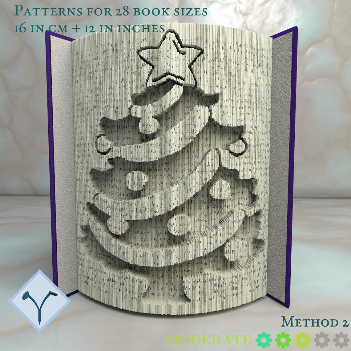 Christmas Tree: Book Folding Pattern Instruction DIY Folded | Etsy
