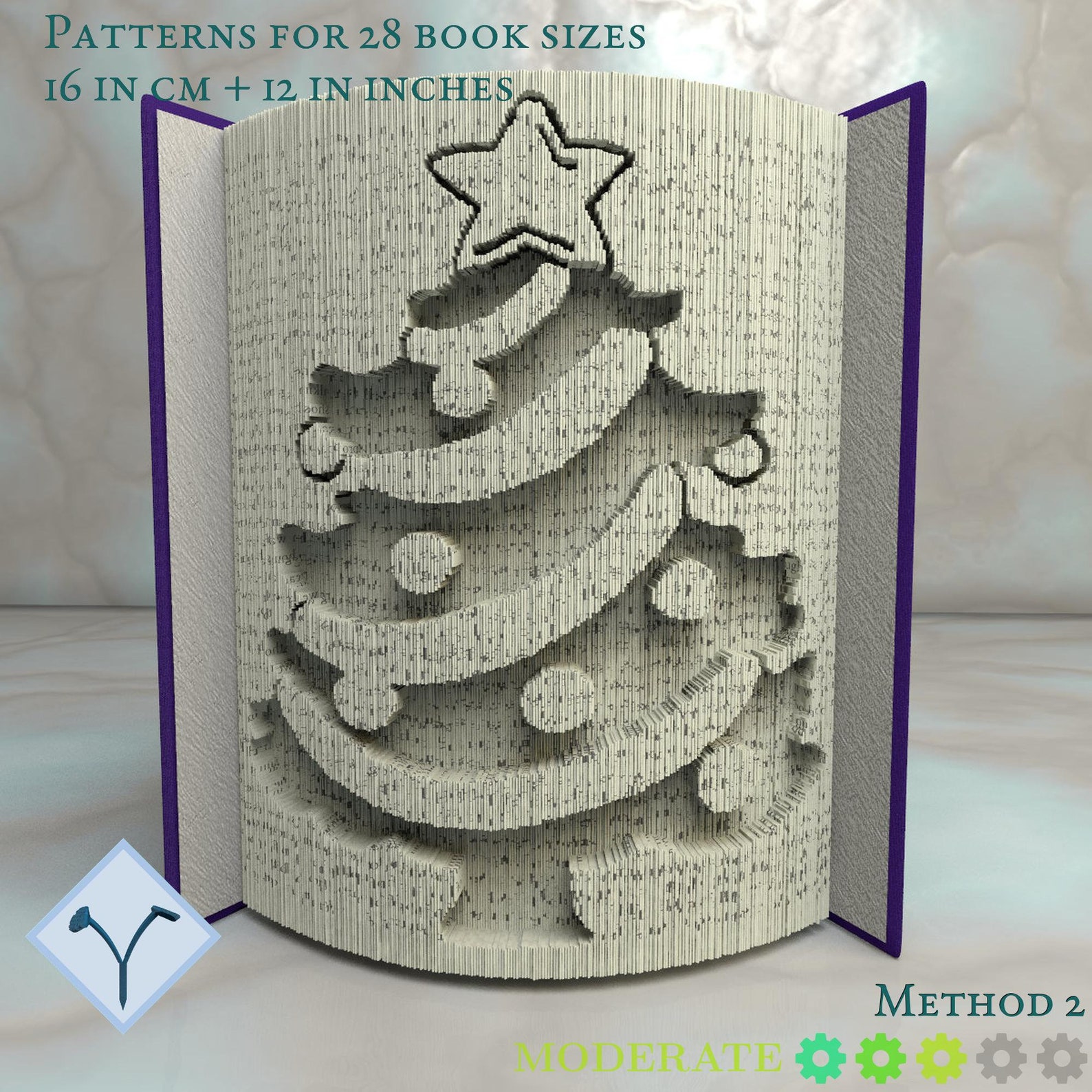 Christmas Tree: Book Folding Pattern Instruction DIY Folded - Etsy