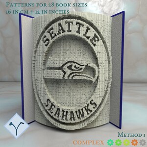 NFL Seattle Seahawks: Book Folding Pattern, Instruction DIY Folded Book ...