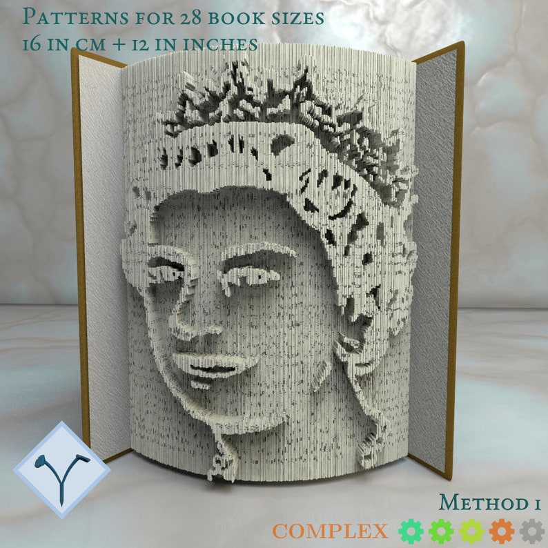 Queen Elizabeth II: Book Folding Pattern Instruction DIY - Etsy