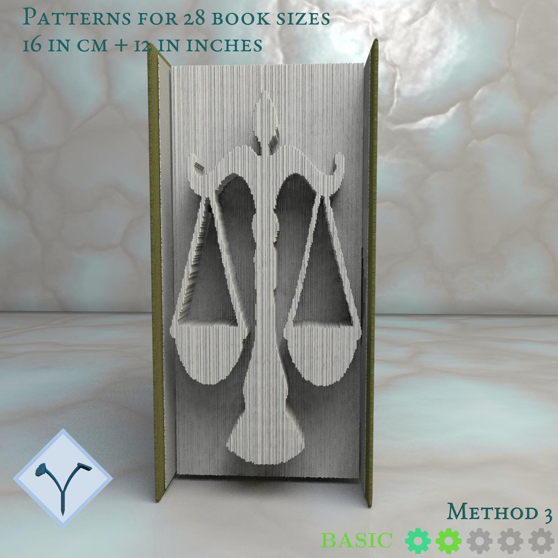 Judge Law Justice Scale: Book Folding Pattern Instruction - Etsy
