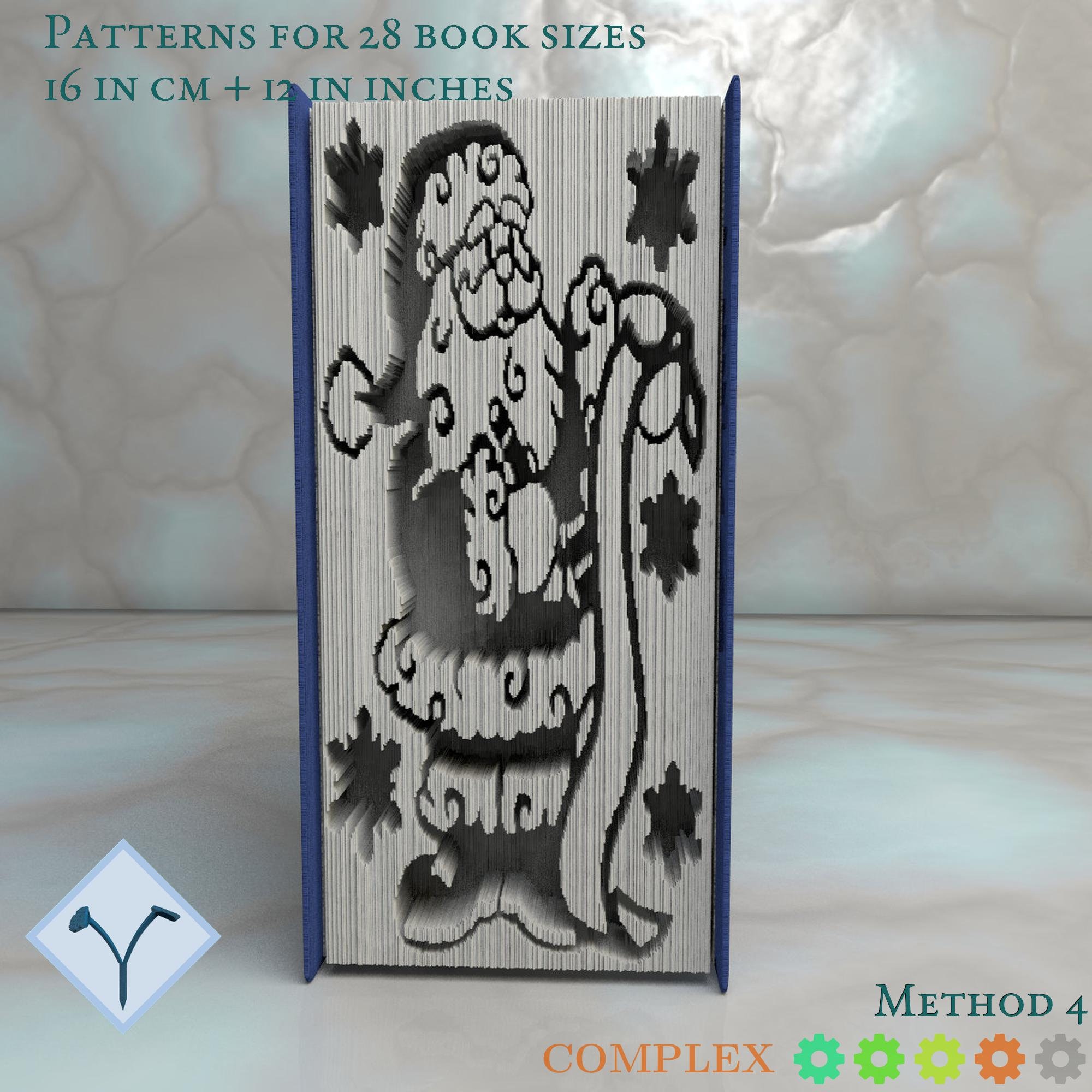 Christmas Santa Claus: Book Folding Pattern Instruction DIY | Etsy