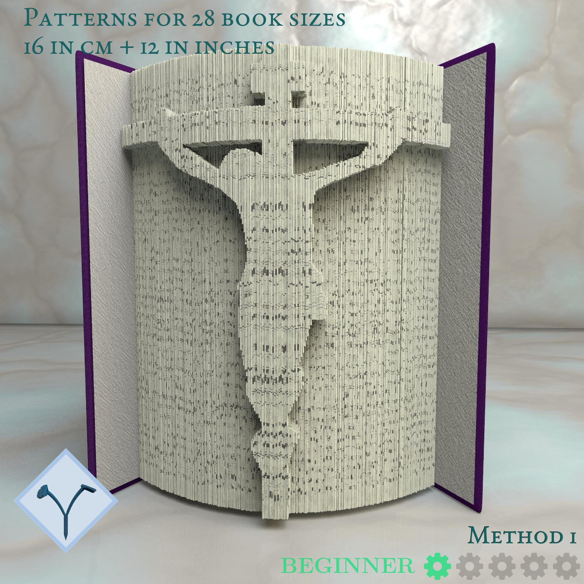 Jesus Crucifix: Book Folding Pattern Instruction DIY Folded | Etsy