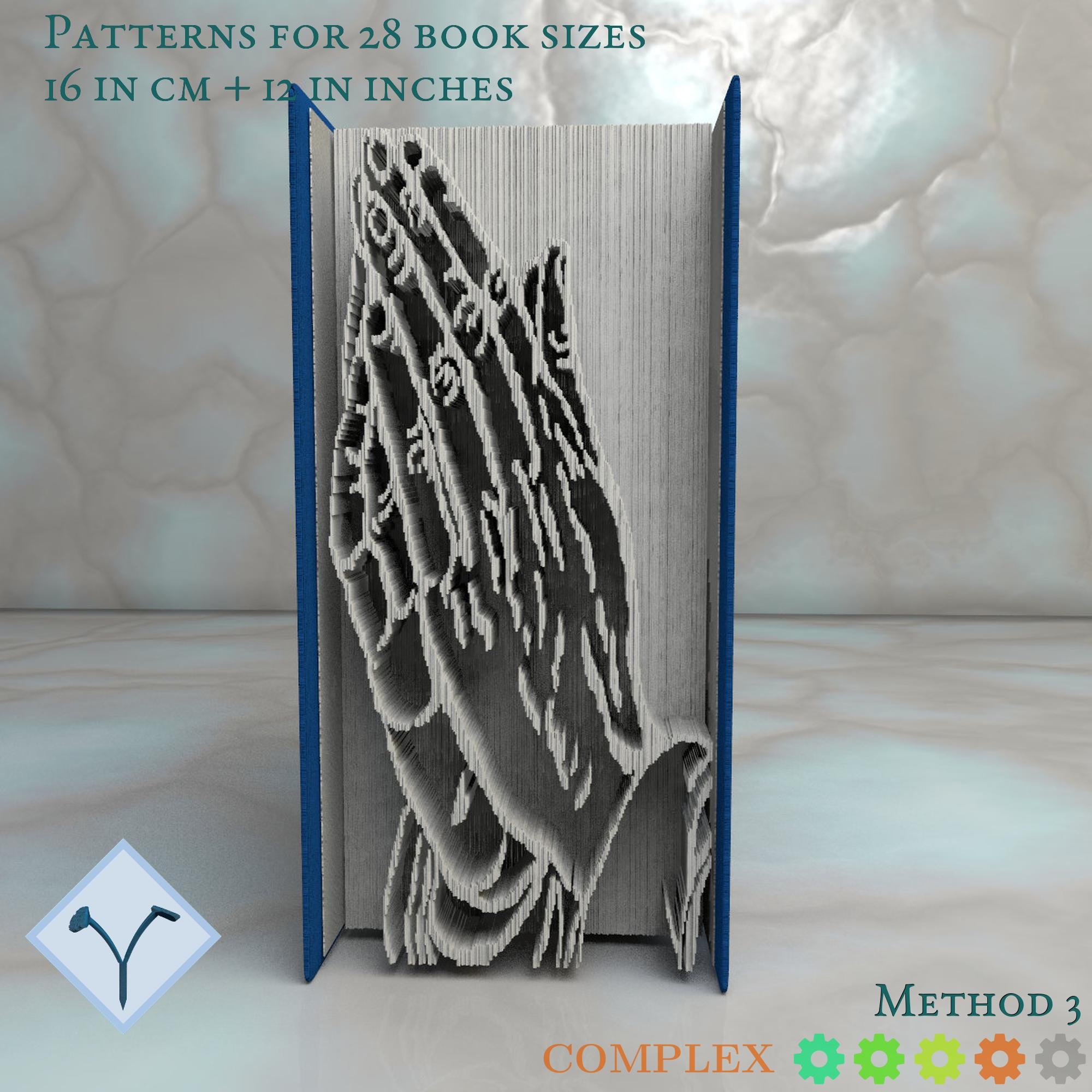 Prayer - Praying Hands: DIY Cut & Fold Art, Book Folding Pattern and ...