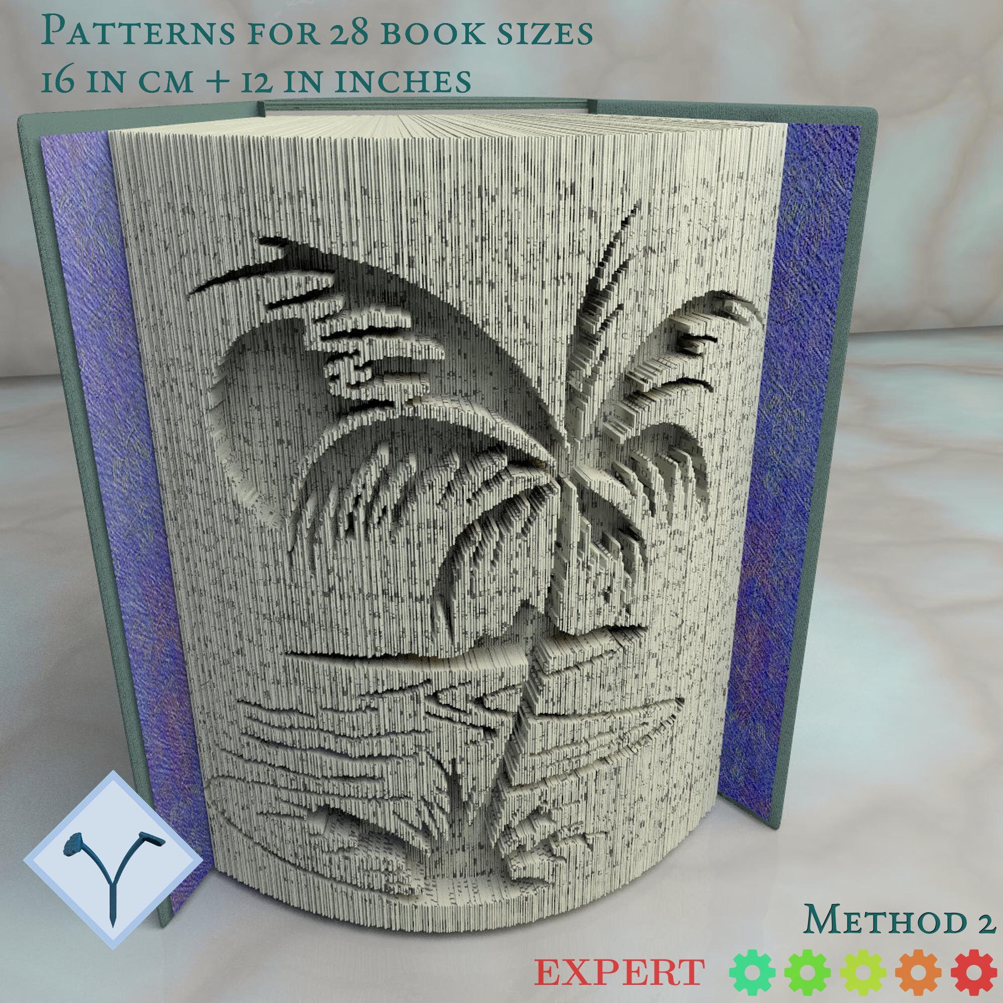 Landscape Palm Tree Beach: Book Folding Pattern Instruction - Etsy