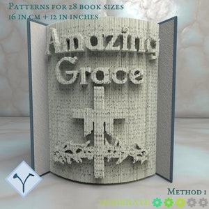 Cross - Amazing Grace: Book Folding Pattern, Instruction DIY Folded ...