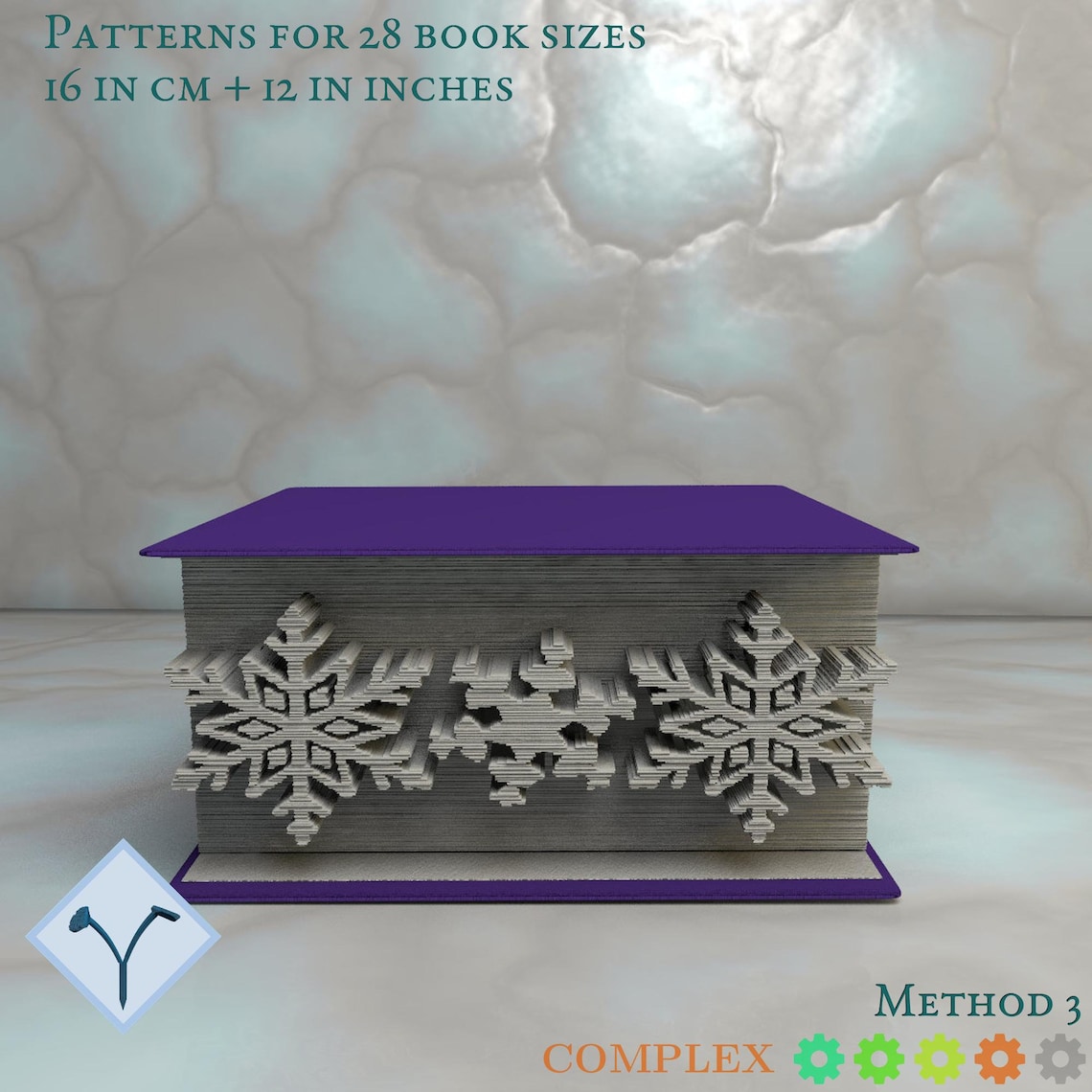 Snowflakes Winter Decor: Book Folding Pattern Instruction | Etsy