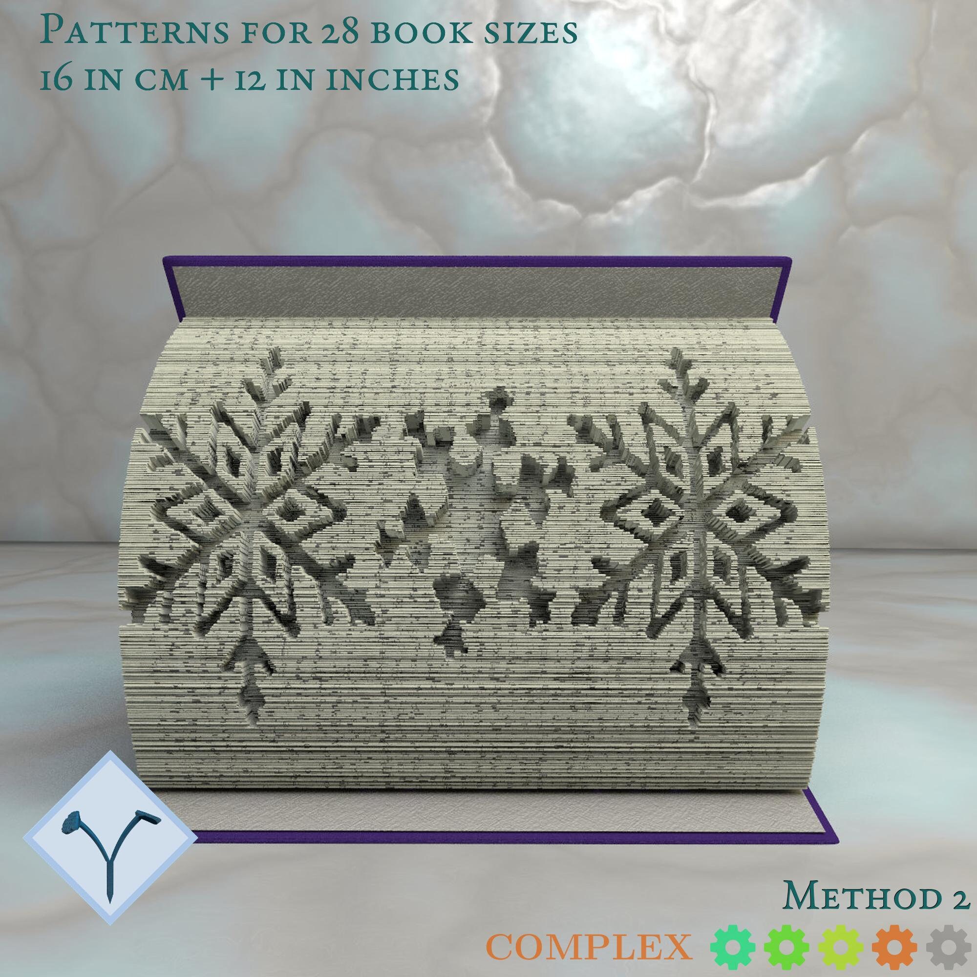 Snowflakes Winter Decor: Book Folding Pattern Instruction | Etsy