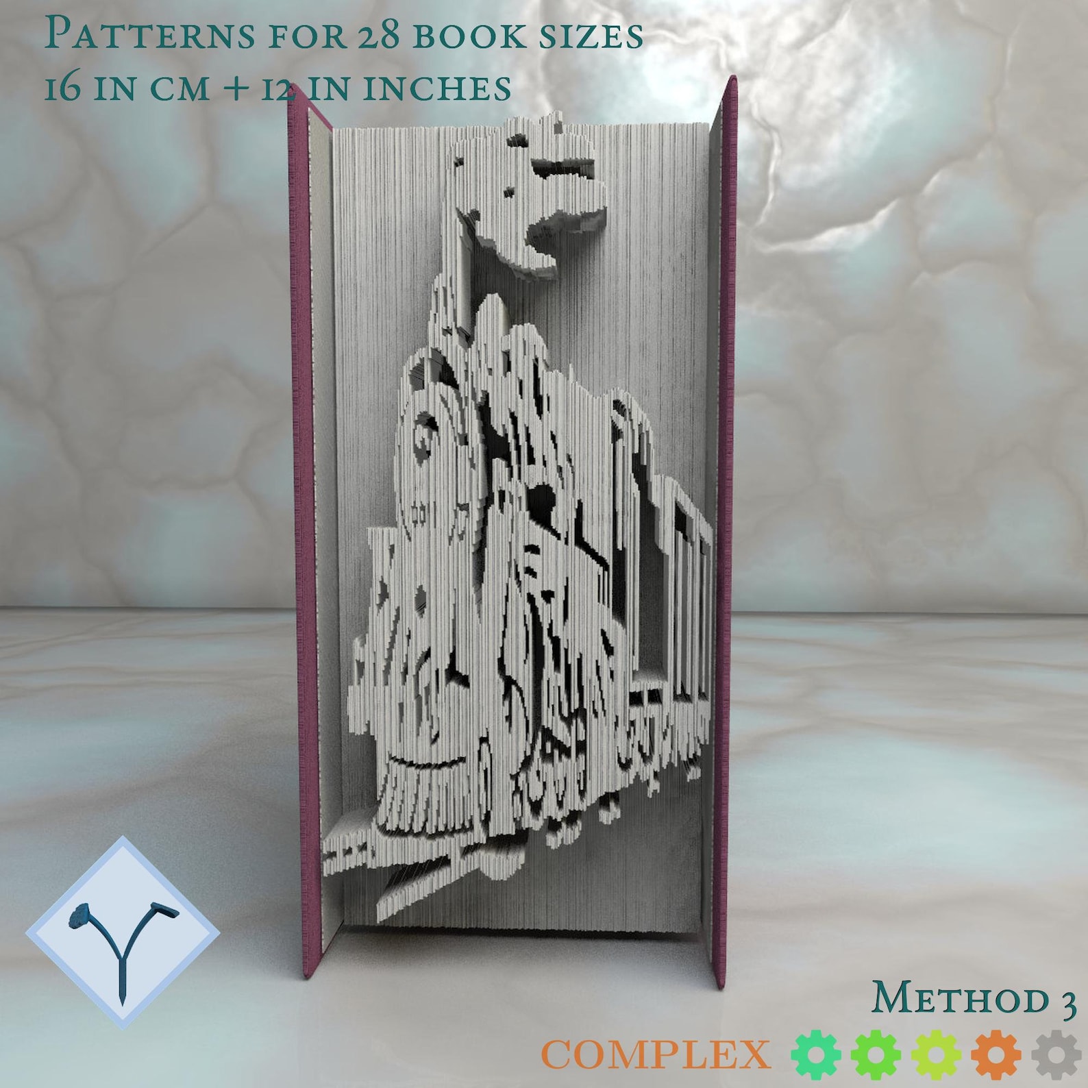 Train: Book Folding Pattern Instruction DIY Folded Book Art - Etsy