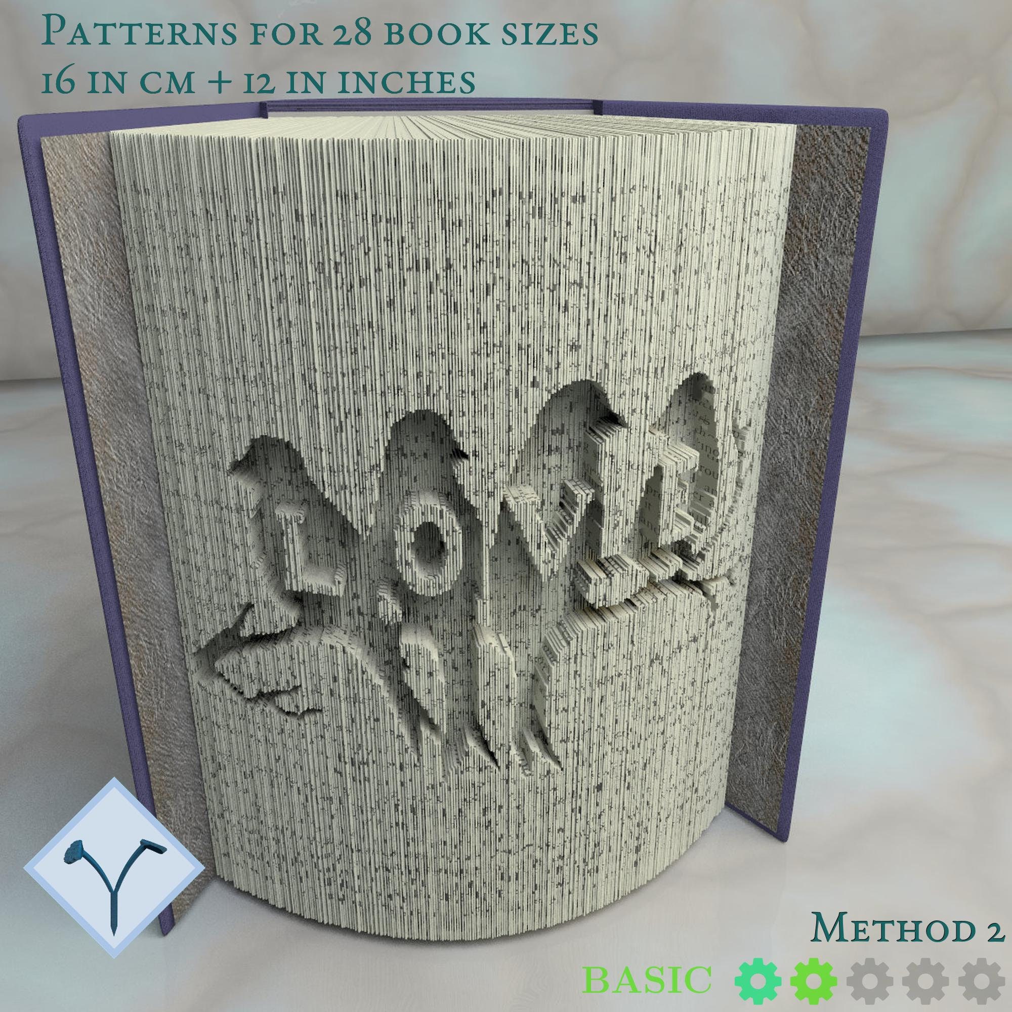 Love Birds: Book Folding Pattern Instruction DIY Folded - Etsy