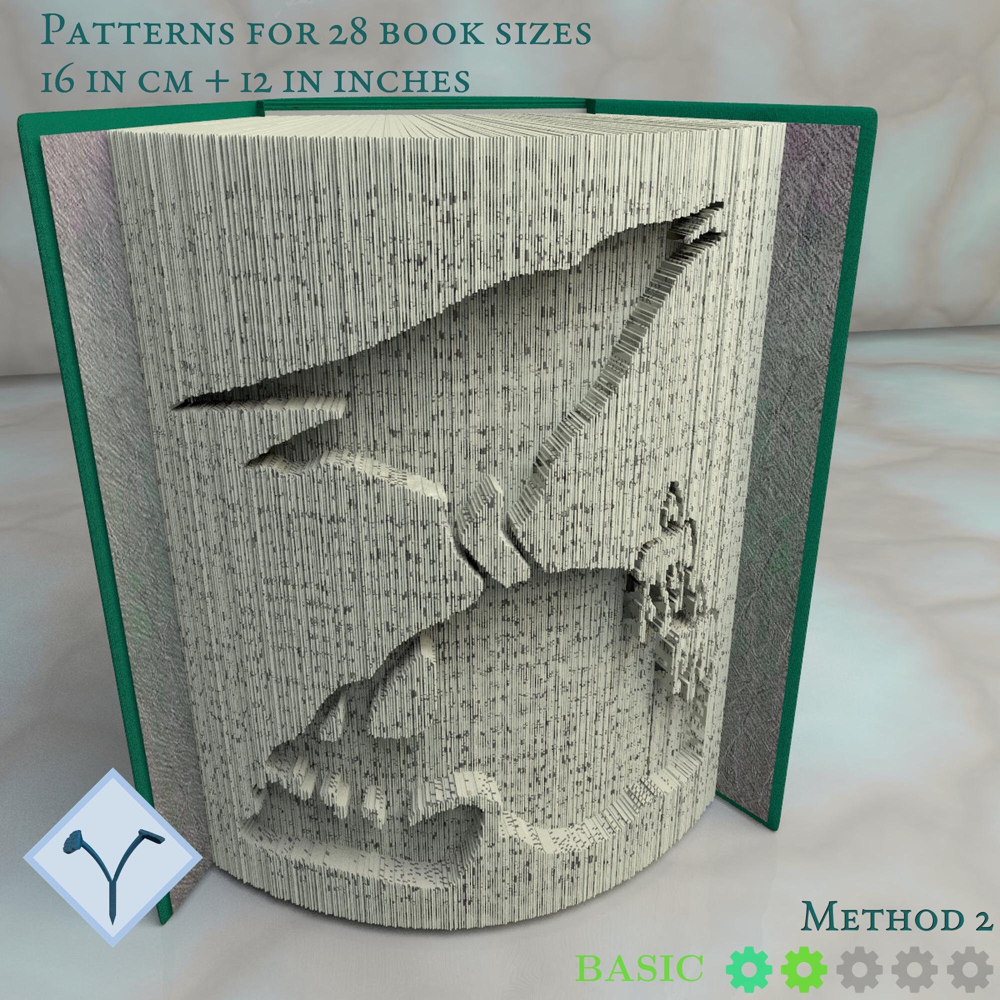 Skull Crow: Book Folding Pattern Instruction DIY Folded - Etsy