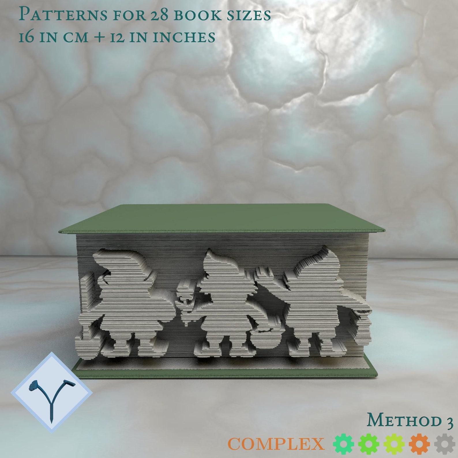 Gnomes: Book Folding Pattern Instruction DIY Folded Book Art - Etsy