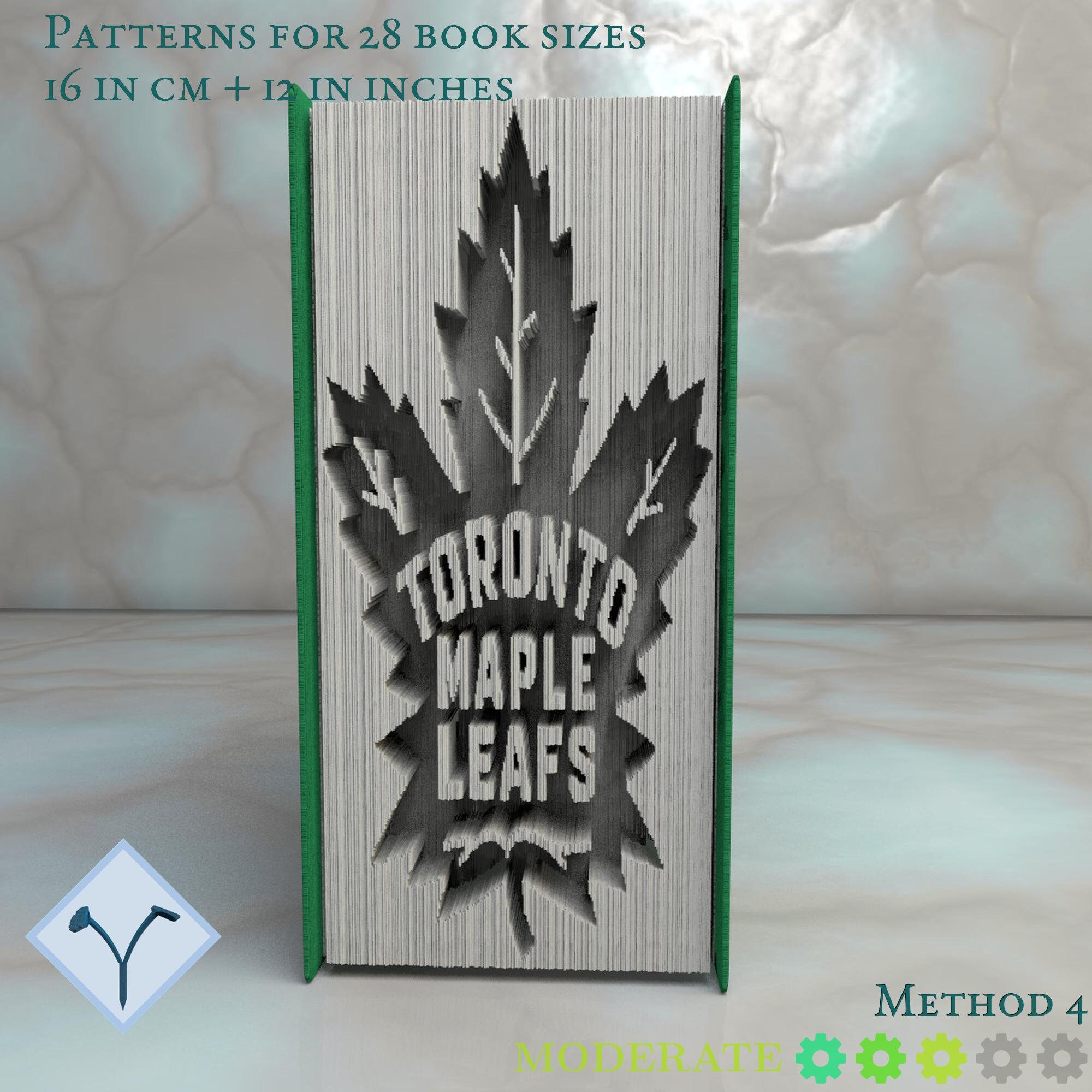 Hockey Toronto Maple Leafs: Book Folding Pattern Instruction | Etsy