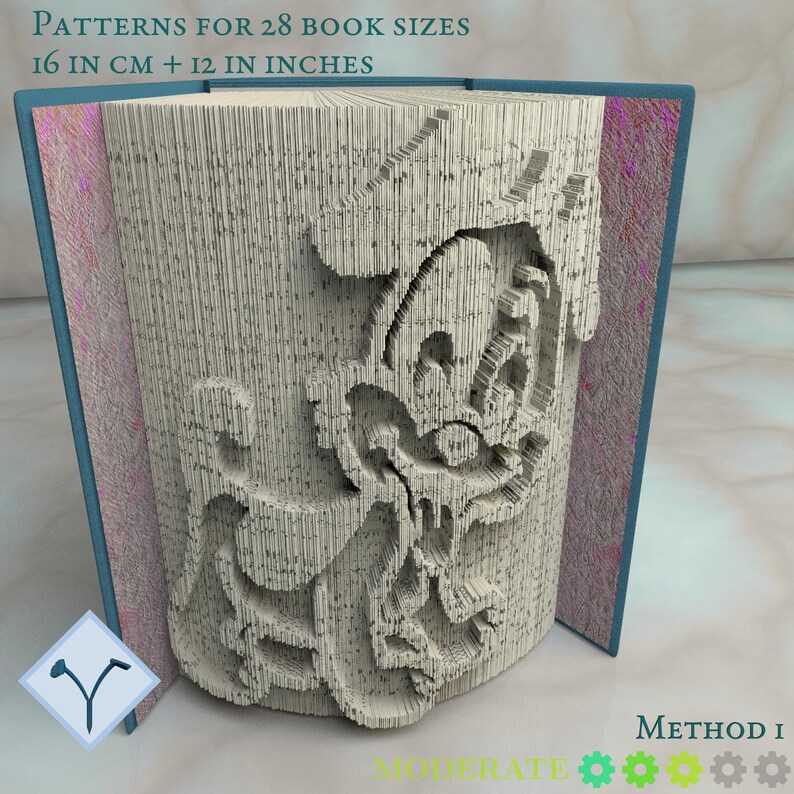 Puppy: Book Folding Pattern Instruction DIY Folded Book Art | Etsy