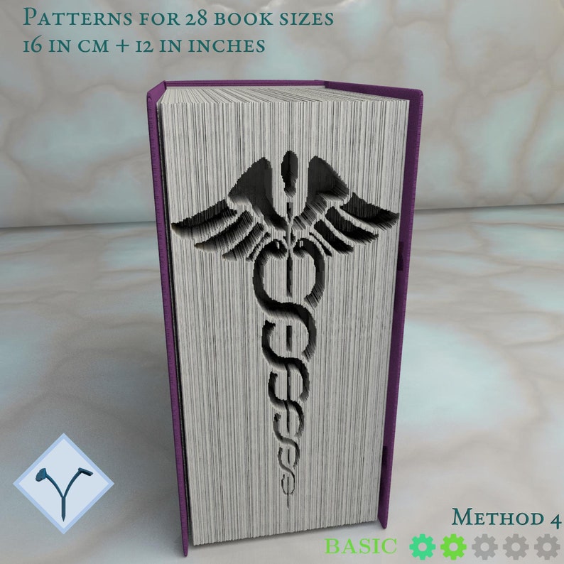 Medicine Symbol: Book Folding Pattern Instruction DIY Folded | Etsy
