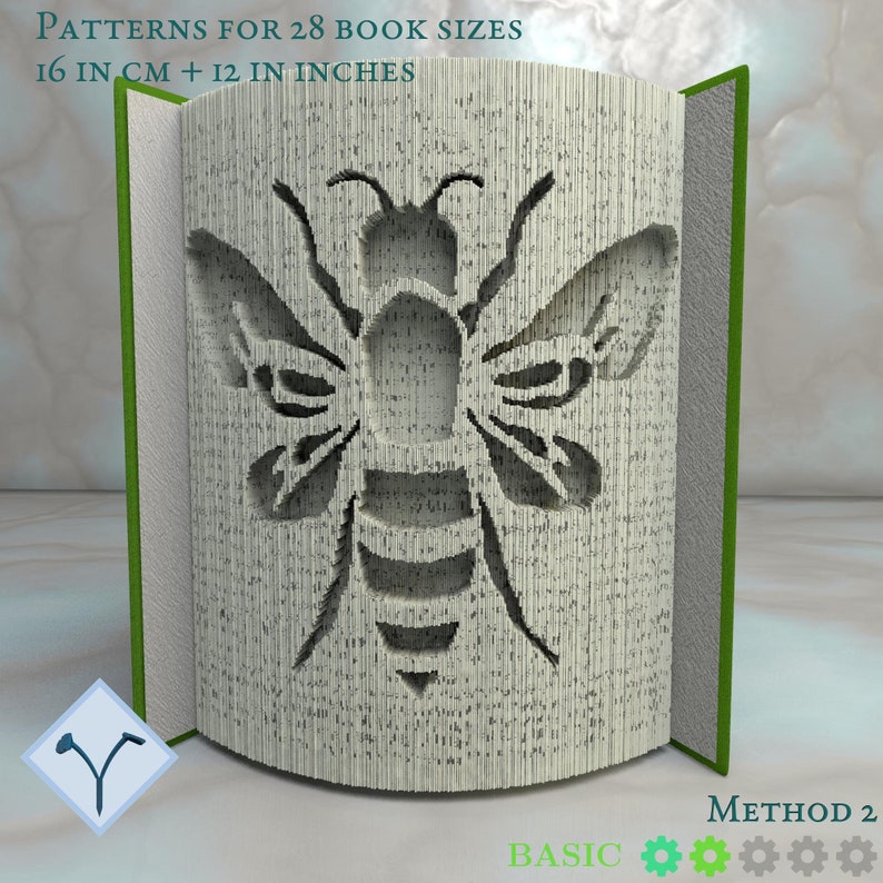 Bee: Book Folding Pattern Instruction DIY Folded Book Art - Etsy