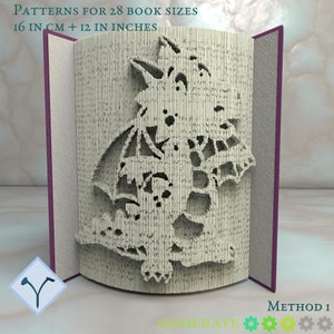 Cartoon Dragon: DIY Cut & Fold Book Art Pattern and Instructions (PDF ...