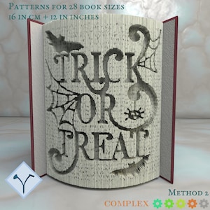 Halloween Trick or Treat: Book Folding Pattern, Instruction DIY Folded ...